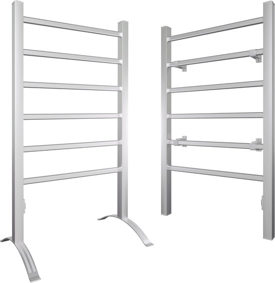 Elektrische Handdoekwarmer en Radiator met 6 Staven, Aluminium | bol