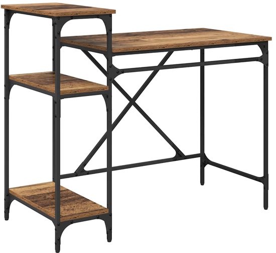 Bureau | Computerbureau | Tafel Oud Hout 105 x 50 x 90 cm Bewerkt hout ...