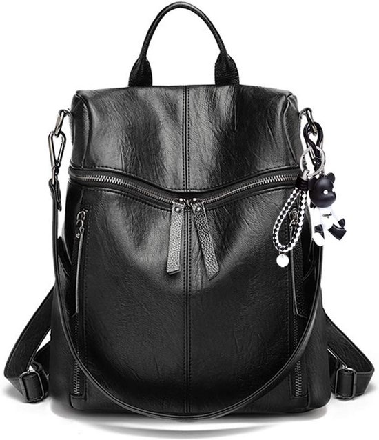 Dames Rugtas en Crossbodytas van PU Leer - Stijlvolle Handtas met Korte ...