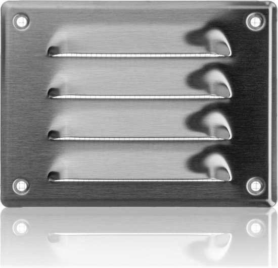 Ventilatierooster RVS 140x105mm met Muggengaas voor Ventilatiesystemen ...
