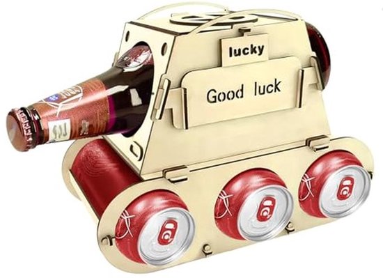 Houten Bierhouder voor 4 Flessen - Creatief Cadeau voor Bierliefhebbers ...