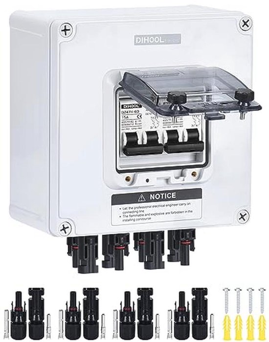 DC Scheidingsschakelaar 2-polig voor PV-systemen - 15A 12V-400V ...