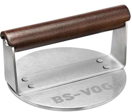 Zware Burgerpers met Houten Handgreep - 15 cm Staal Burger Smasher voor ...