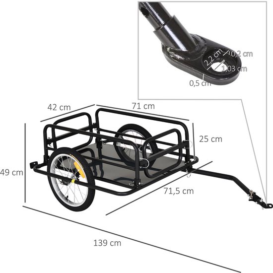 Fietskar – Fietsaanhanger – Bagagekar – Transportkar – Aanhangwagen ...