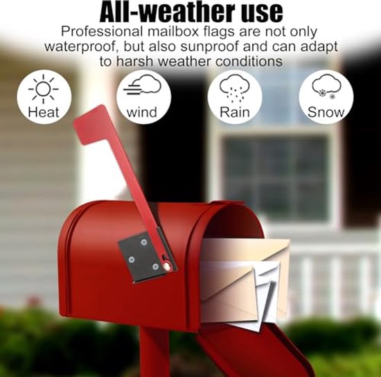Mailbox Flag, Professional Flag for Mailbox Mental Red Flag Replacement ...