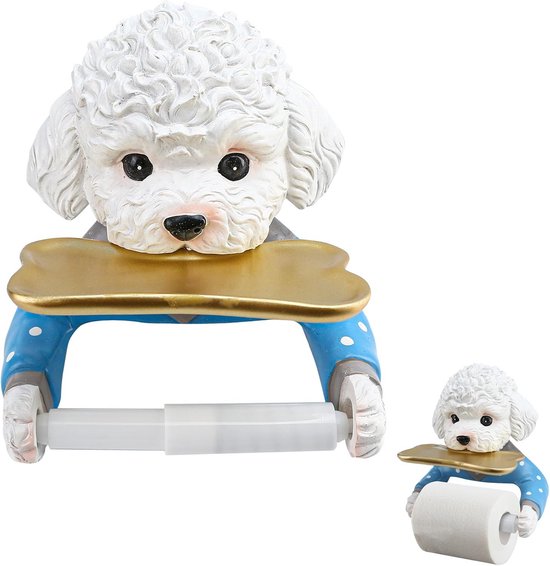 Grappige WC-rolhouder met Opbergvak in Honden-design | bol