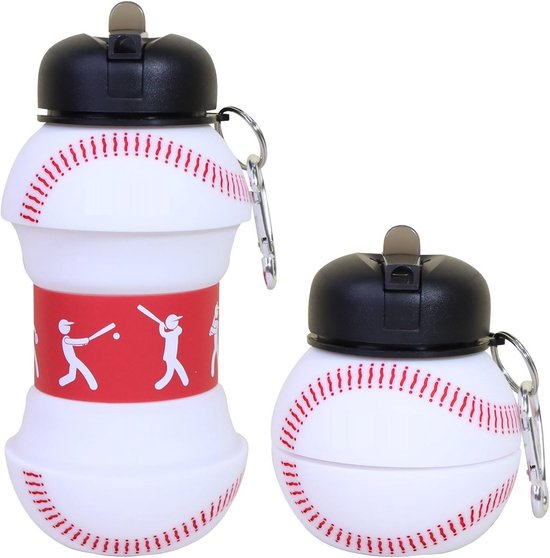 Sport Waterfles voor Kinderen 500ml - Siliconen Drinkfles met Voetbal ...
