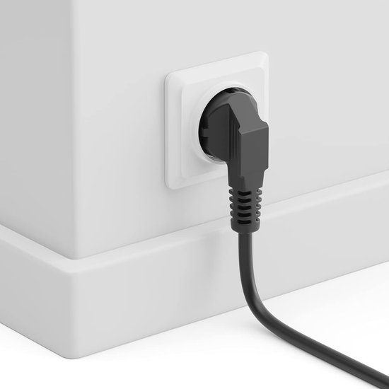 3,0m Voedingskabel Stroomkabel Type F met 90° Hoek naar IEC C5 ...