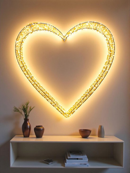 Groot hartvormige LED-lamp met 1440 LED's voor binnen en buiten, met ...