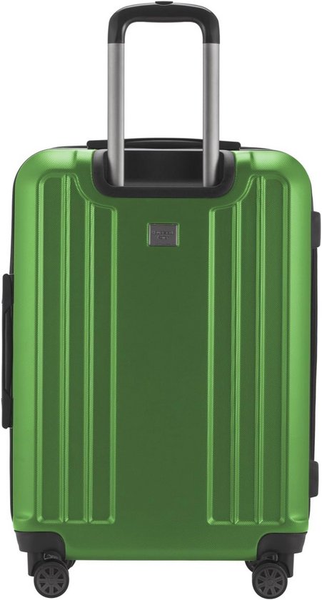 grote hard shell reiskoffer trolley 75 cm appelgroen | bol