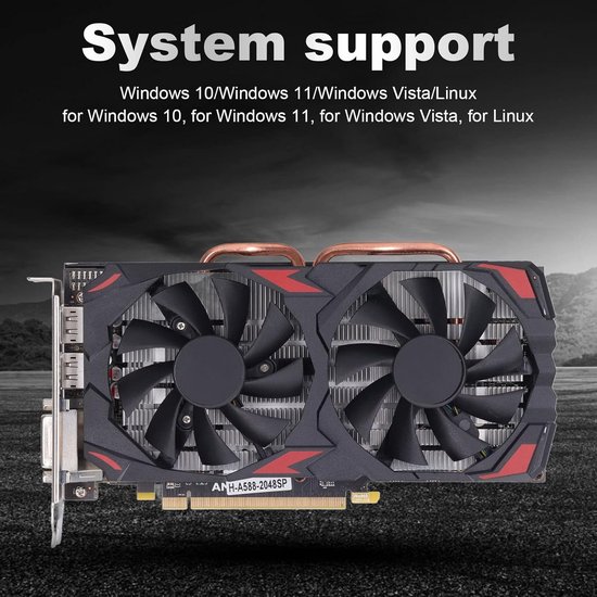 Puissante Carte Graphique 8GB GDDR5 avec Deux Ventilateurs de ...