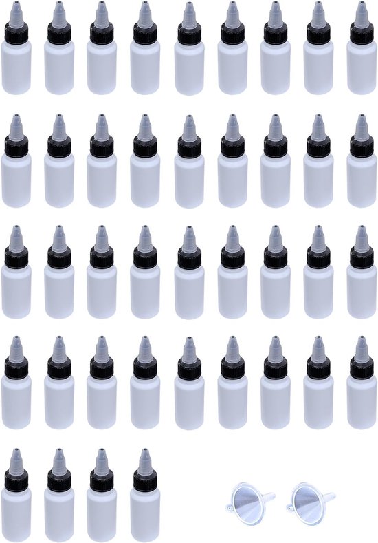 40pcs HDPE Thin Tip Lab Science Dropper Bottles - Lege Squeeze Dropper ...