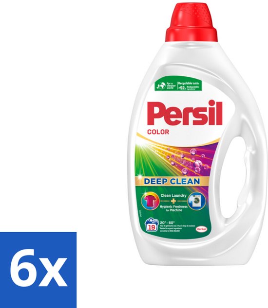 6 x Persil - Wasmiddel - Wasmiddel Gel Color - Voor Gekleurde Was - 19 ...