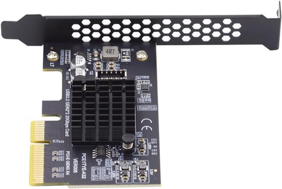 USB 3.2 Gen2 Type-E IDC Voorpaneel USB-C naar PCI-E 4X Adapter voor ...