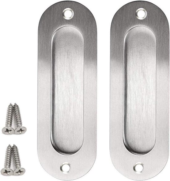 Cosensi - Ovale Inbouw Flush Deur Handvatten 2 Pack RVS Handvat voor ...