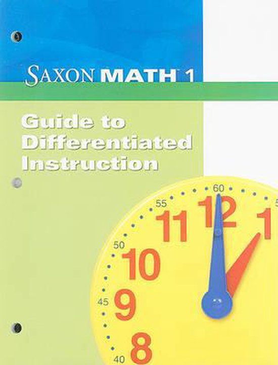 Saxon Math 1 Guide to Differentiated Instruction | 9781602774483 ...