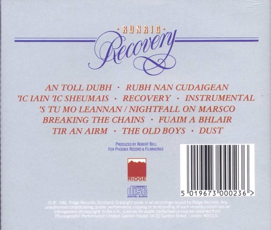 Recovery, Runrig | Muziek | bol