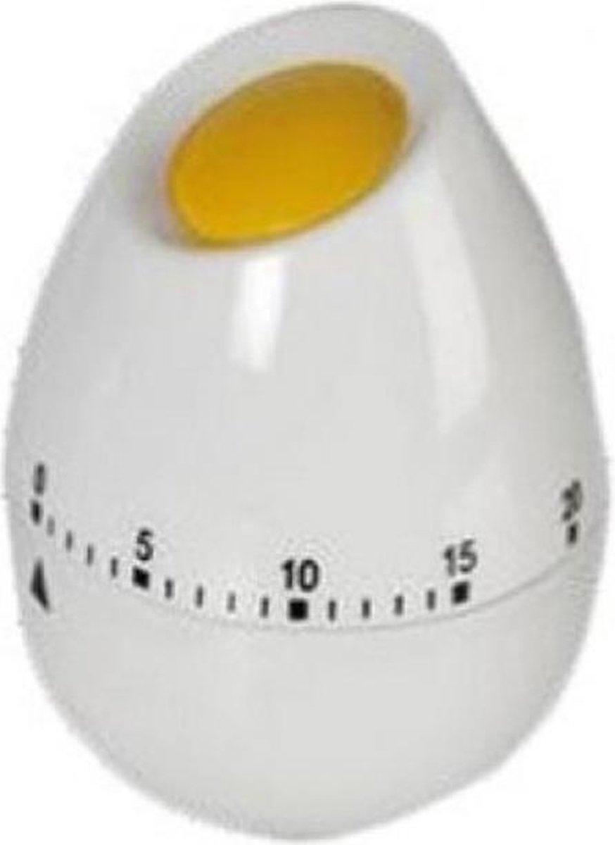 Kookwekker/eierwekker ei met eidooier 8 x 7 cm - Analoge kookwekker | bol