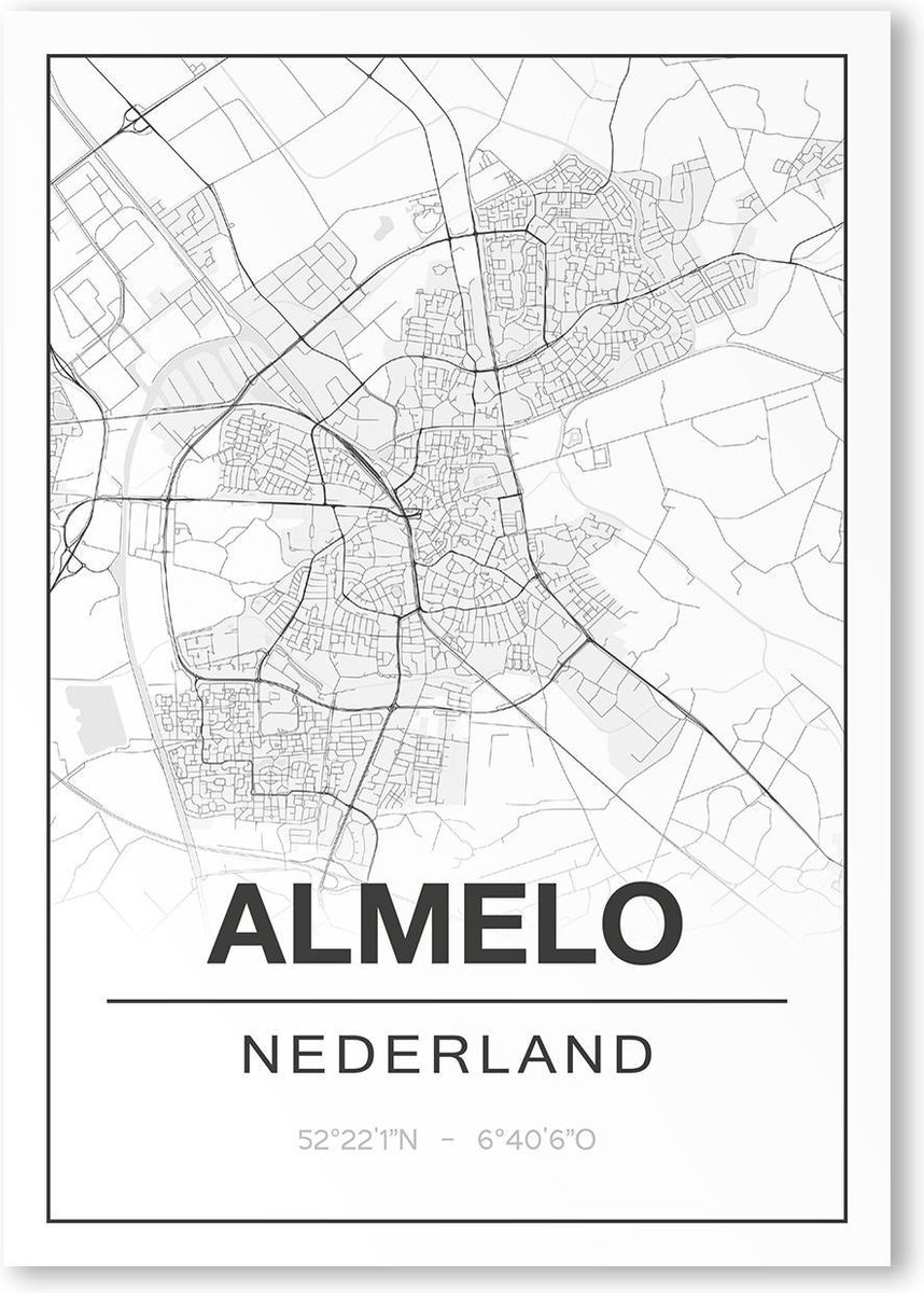Poster/plattegrond ALMELO - A4 | bol.com