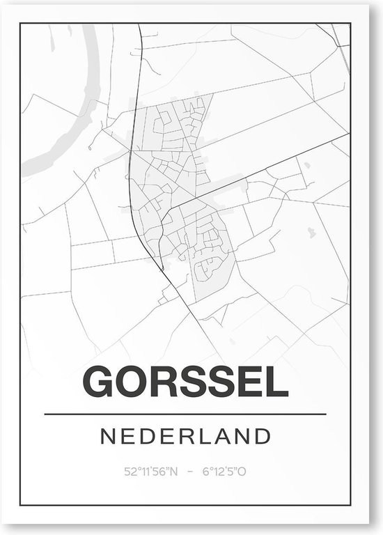 Poster/plattegrond GORSSEL - A4 | bol