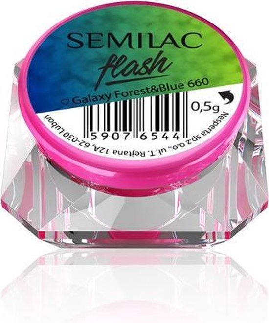 Semilac Flash Flakes Galaxy Forest&Blue 660 | bol.com