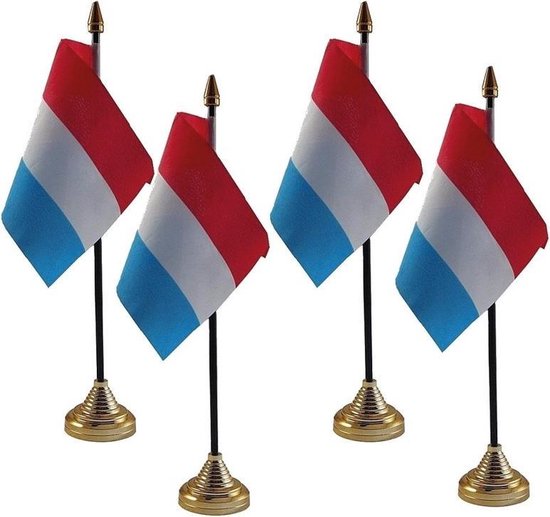 4x Nederland Tafelvlaggetjes 10 X 15 Cm Met Standaard Bol 4x-nederland-tafelvlaggetjes-10-x-15-cm-met-standaard-bol