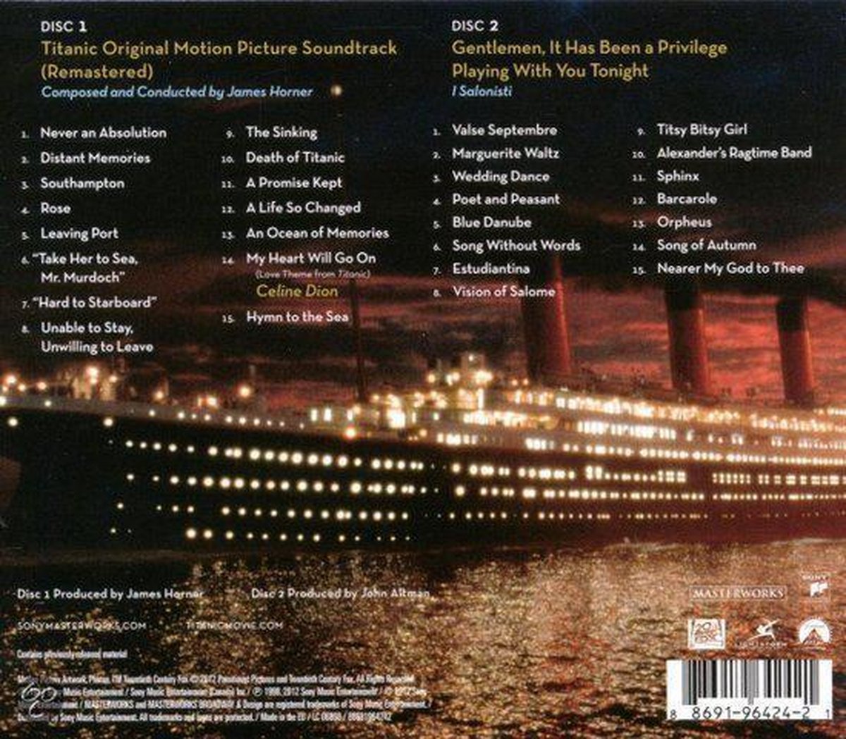 Titanic - 15th Anniversary Edition, Original Soundtrack | CD (album) | Muziek | bol.com