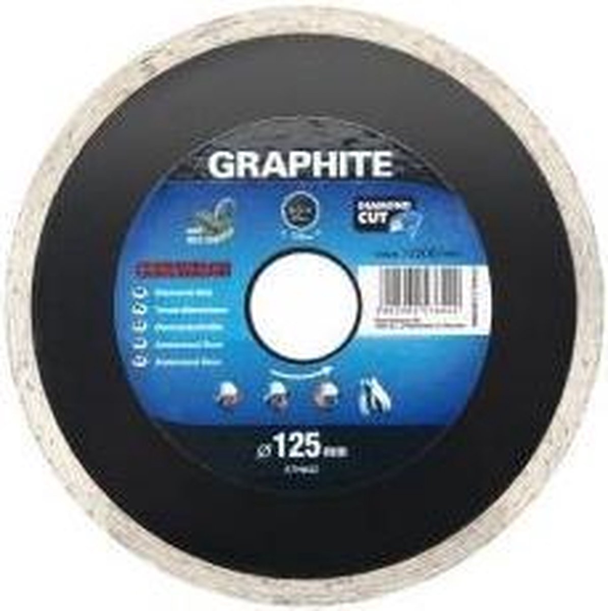 Graphite 57H644 Diamantschijf 180x22x6,0x2,5mm, Continuous, MPA EN13236 ...