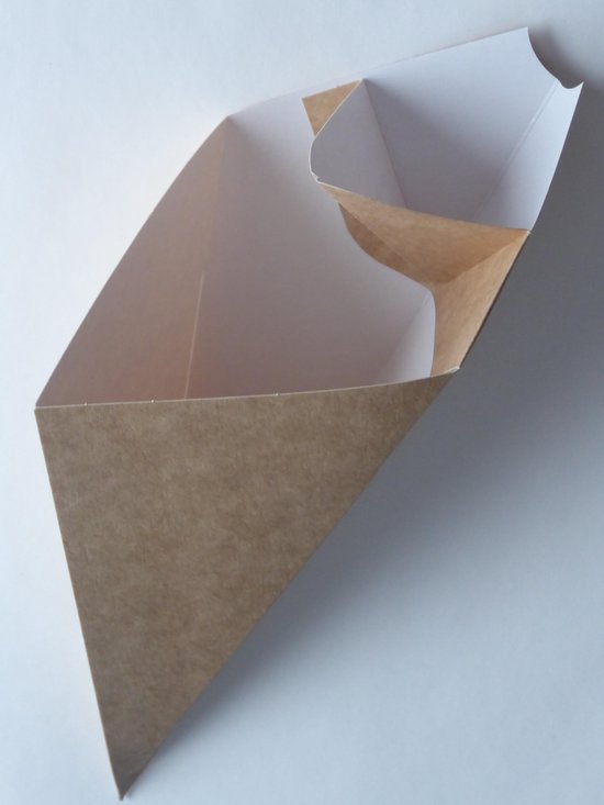 frietzak met sausvak - stevig karton - 50 stuks | bol.com