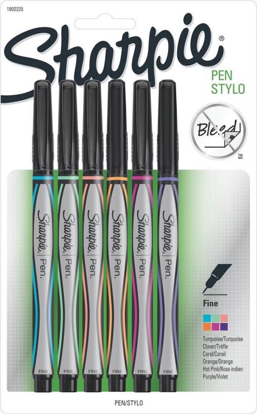 Sharpie pen stylo 6 stuks. Fine point | bol