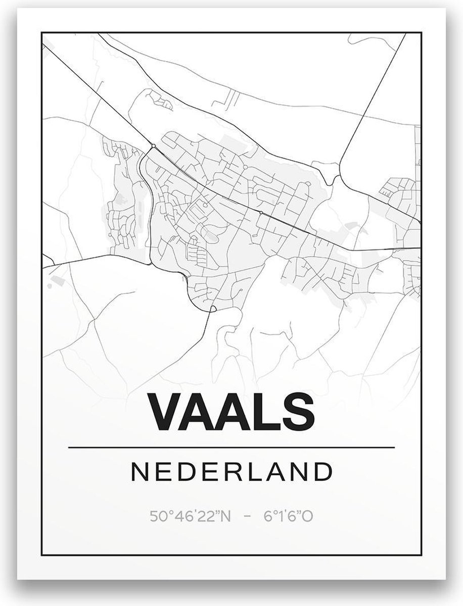Poster/plattegrond VAALS - A4 | bol.com