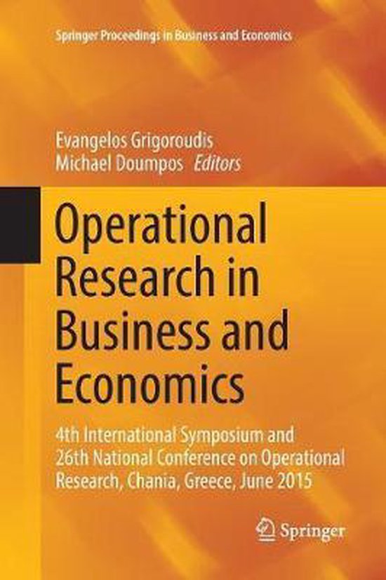 Springer Proceedings in Business and Economics- Operational Research in ...