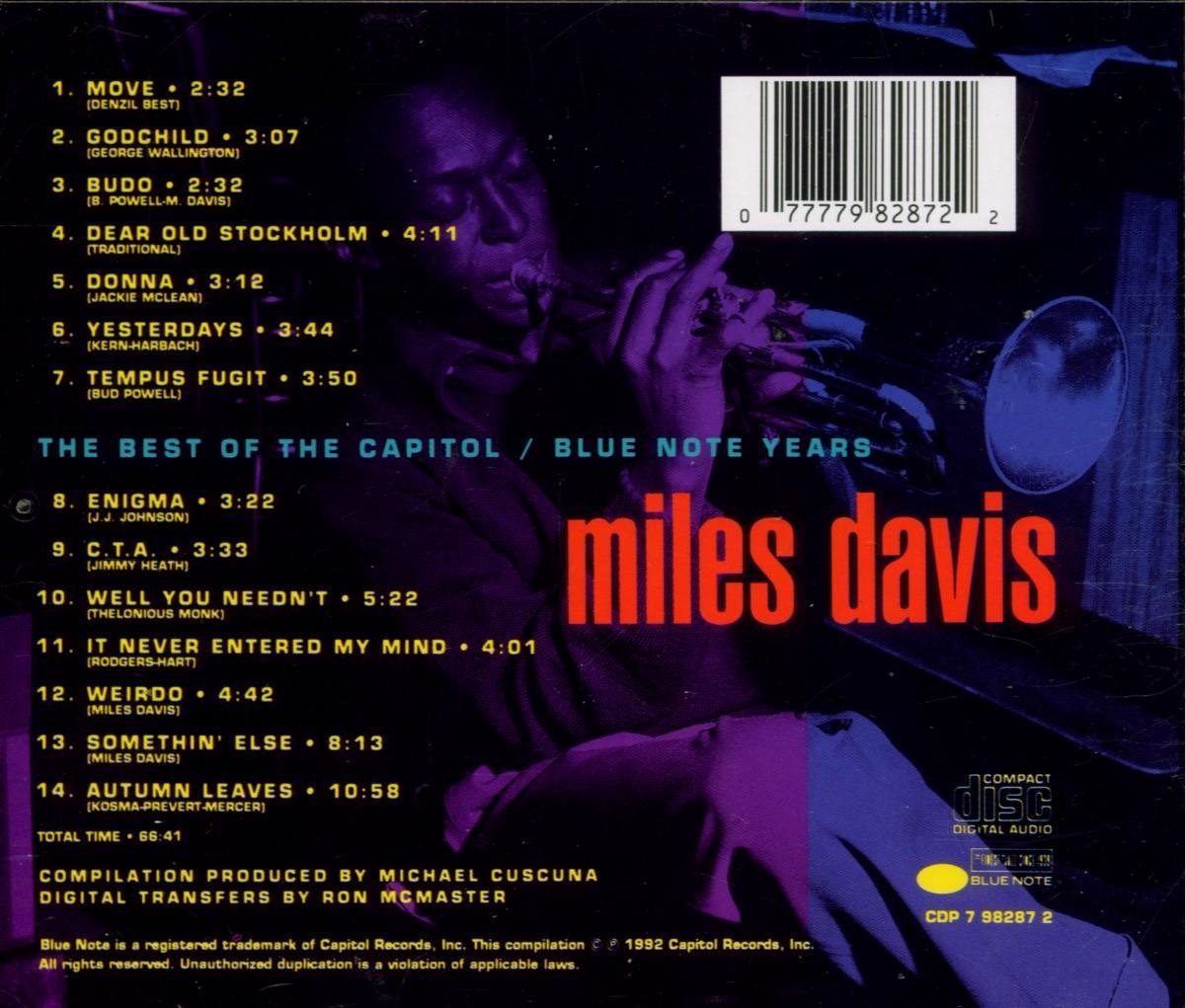 Best Of Miles Davis: Capitol/Blue Note Years, Miles Davis | CD (album ...