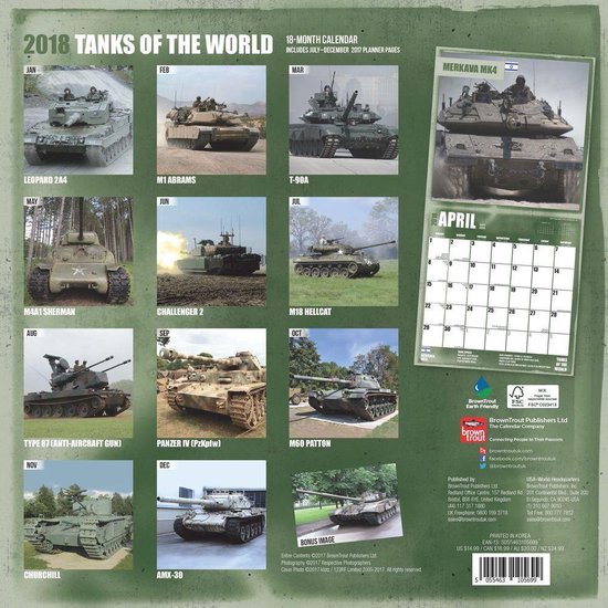 Tanks of the World Kalender 2018 | bol.com