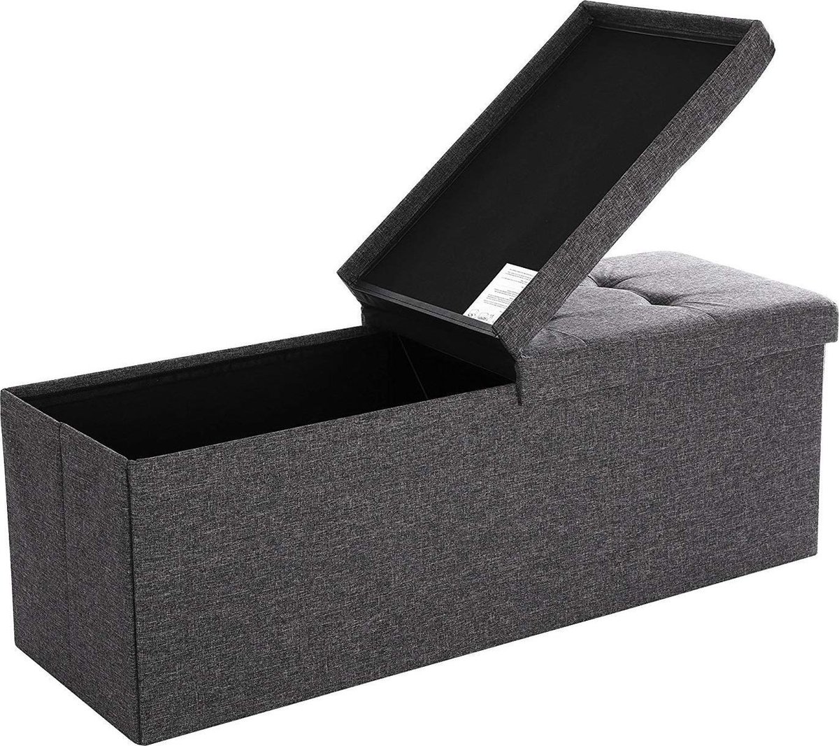 ACAZA Opvouwbare Hocker - Poef met Opbergruimte - Opberg poef - 38 x ...