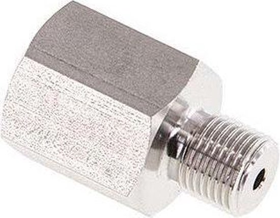 M12x1.5 (M) x G1/4'' (F) RVS Adapter voor Manometer - ML-R-SM121514 | bol