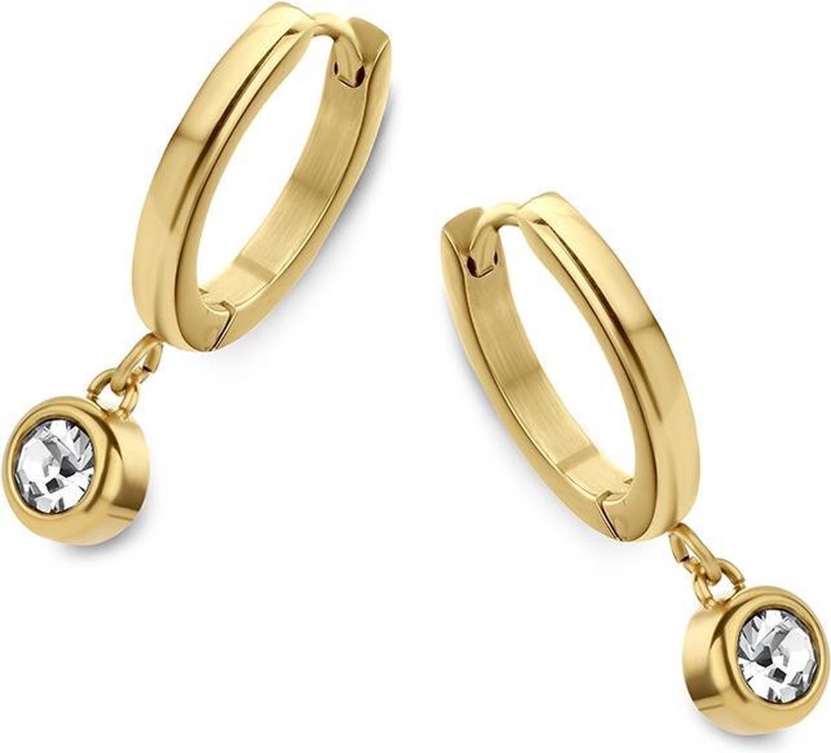 CO88 Collection Sparkle 8CE 70109 Stalen Oorringen - Hart 6 mm ...