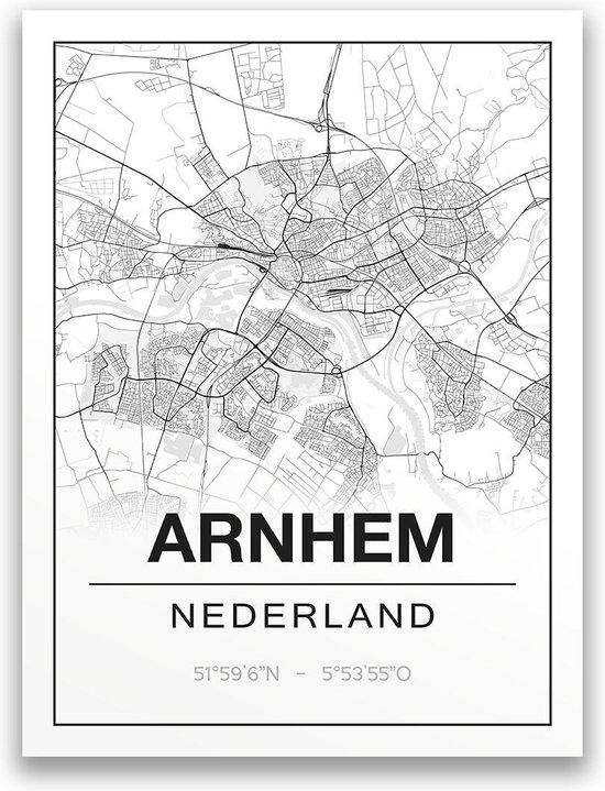Poster/plattegrond ARNHEM - 30x40cm | bol