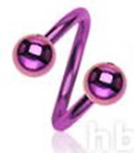 Helix piercing twist paars 1.2 draaddikte | bol.com