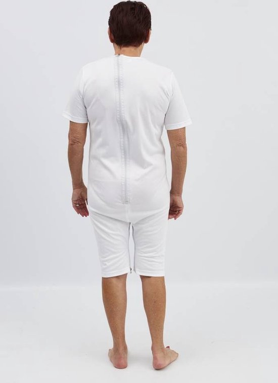 Witte body met rits op de rug en tussen de benen: Large | bol