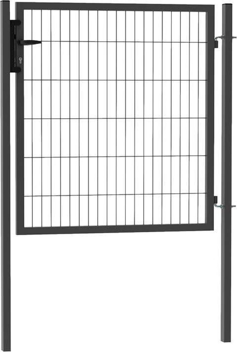 Enkele Tuinpoort ECO 120 X 120 Cm bxh Antraciet RAL7016 Bol enkele-tuinpoort-eco-120-x-120-cm-bxh-antraciet-ral7016-bol