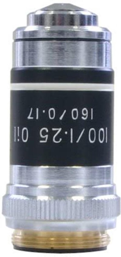 Bresser Objectief Din 100x Oill Microscoop 4,5 Cm Staal Zilver | bol