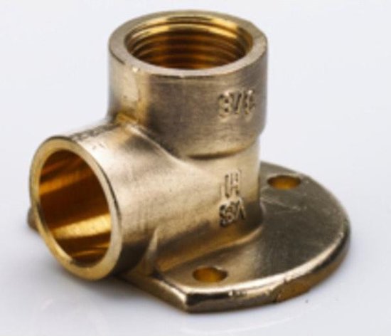 VSH soldeer messing - muurplaat laag - 12 x 3/8 | bol