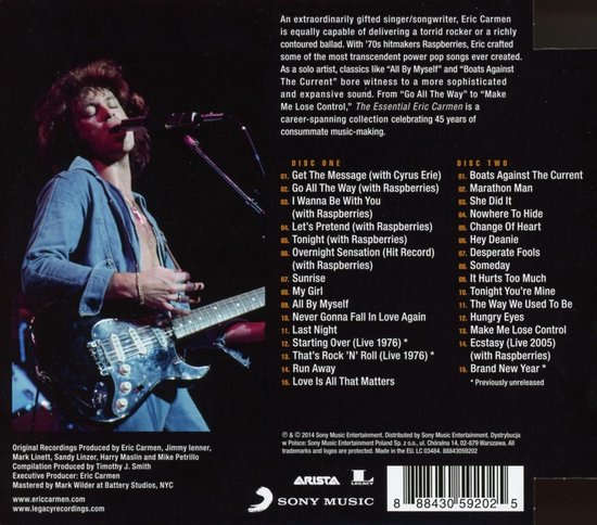 The Essential Eric Carmen, Eric Carmen | CD (album) | Muziek | bol.com