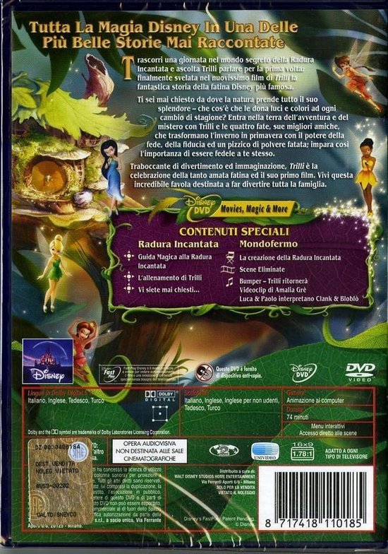 Walt Disney Pictures Trilli DVD 2D Duits, Engels, Italiaans, Turks ...