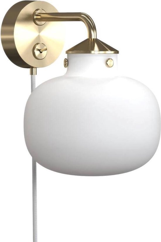 Nordlux Raito wandlamp - Opaalwit – messing | bol.com