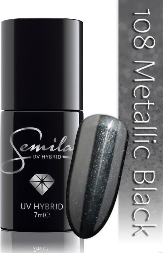 108 UV Hybrid Semilac Metallic Black 7 ml. | bol.com