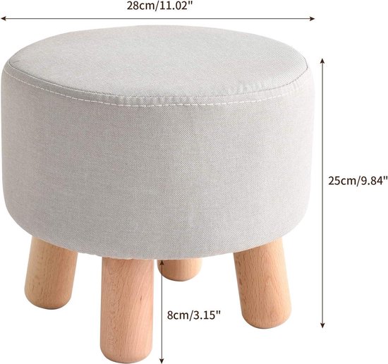 Robuuste houten Ottomaanse poef zitting voetensteun - Modern design ...