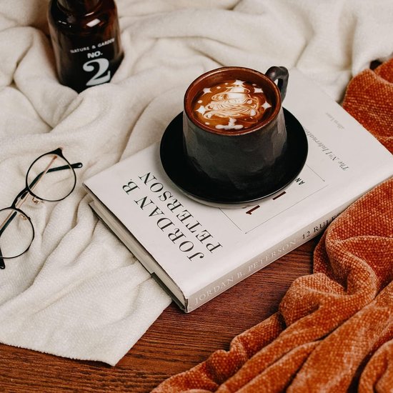 Chenille plaid 127 x 152 cm - witte deken met franjes - pluizige en ...