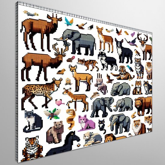 Pixel art vee schilderij | Pixelated pastures: A digital interpretation ...